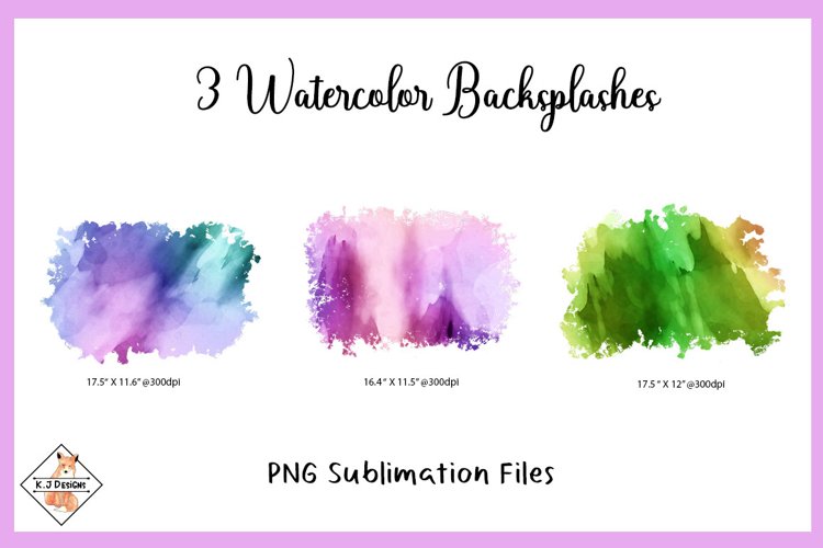Watercolor Backsplashes | Sublimation Backgrounds