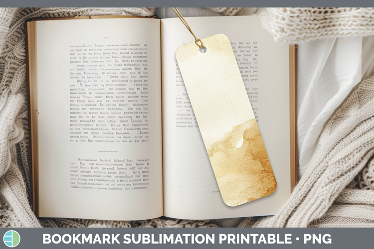Watercolor Beige Bookmark Sublimation Printable Designs