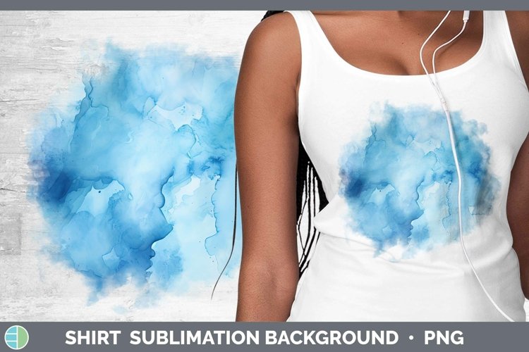 Watercolor Blue Shirt Sublimation Sublimation Background Des