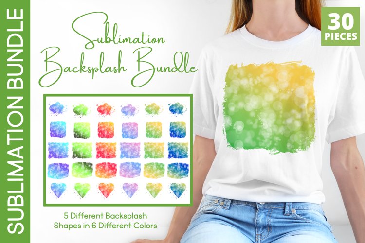 30 Watercolor Bokeh Backsplash Sublimation Bundle