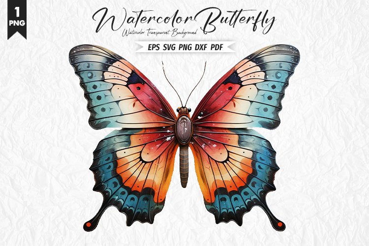 Watercolor Butterfly Sublimation Clipart PNG Design