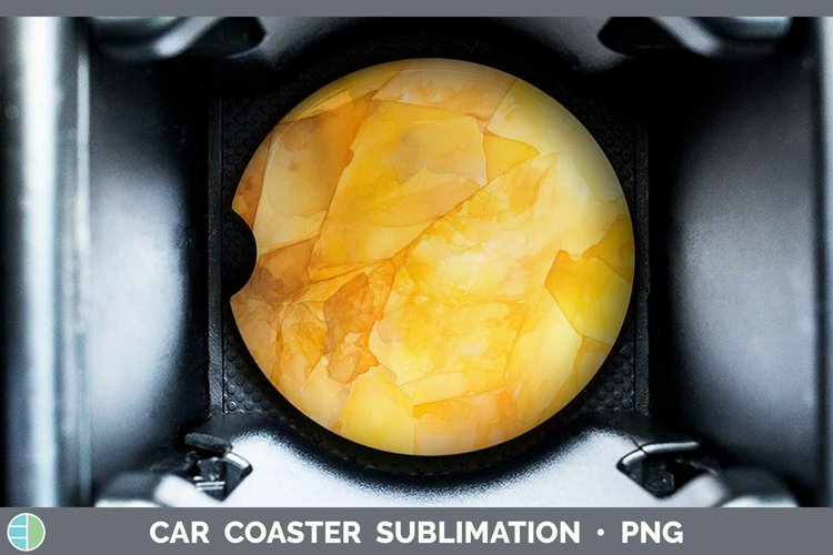 Watercolor Citrine Car Coaster Sublimation Coaster Designs