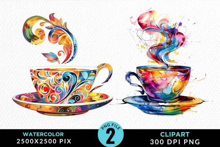 Watercolor Coffee Cup Illustration Clipart