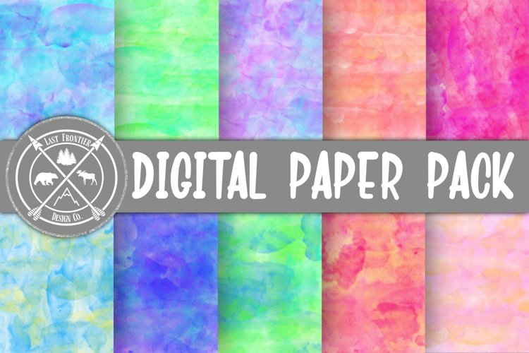 Watercolor digital Paper Pack|Scrapbooking Papers