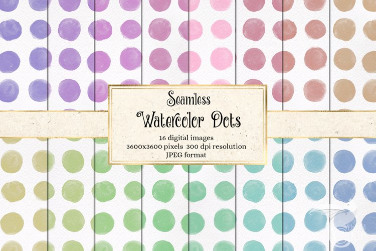 Watercolor Dots Digital Paper (1909576)