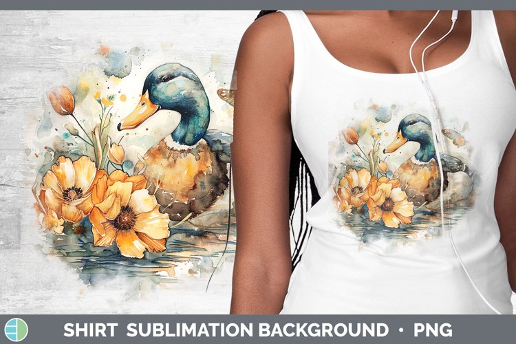 Watercolor Duck Shirt Sublimation Sublimation Background Des