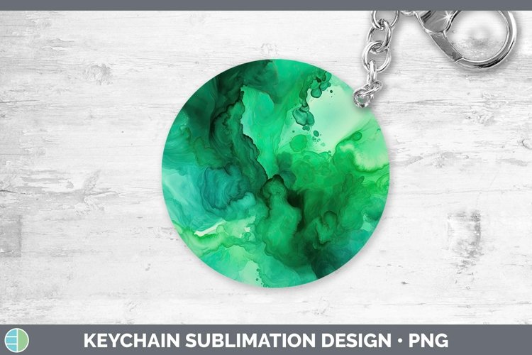 Watercolor Emerald Keychain Sublimation Keyring Designs