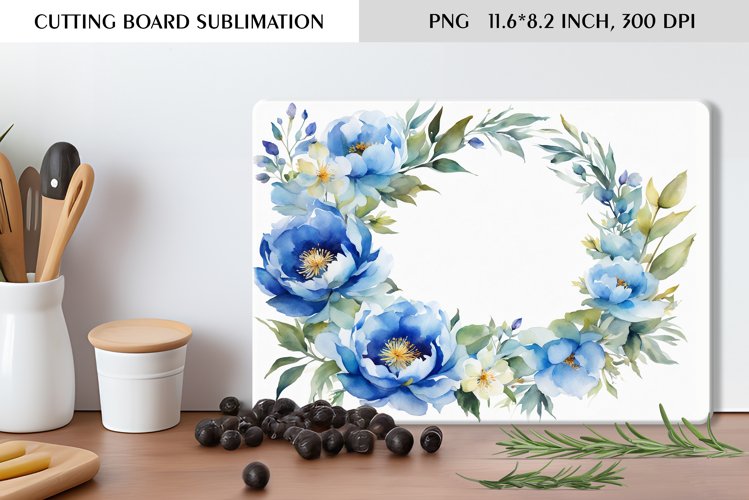 Summer Watercolor Flowers Design|Cutting Board (3578184)