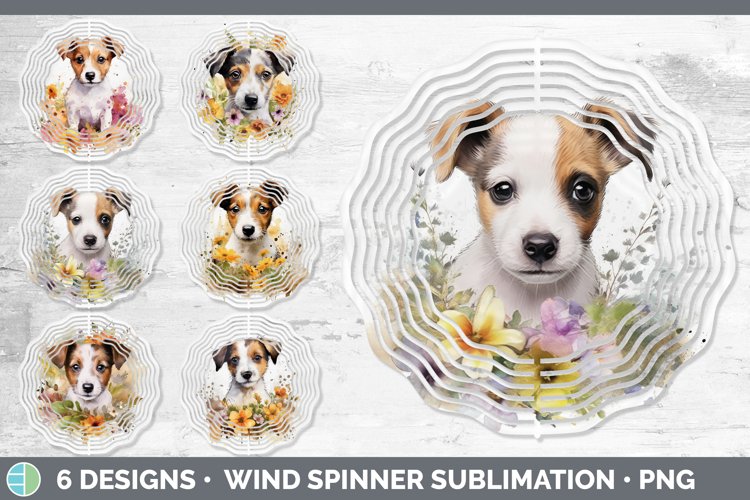 Watercolor Jack Russell Terrier Dog Wind Spinner | Sublimati