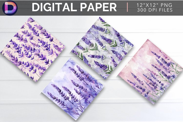 Watercolor Lavender Digital Paper