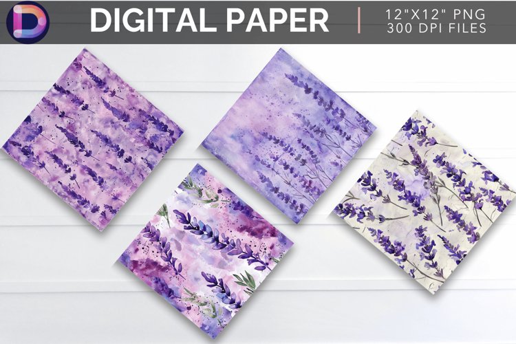 Watercolor Lavender Digital Paper