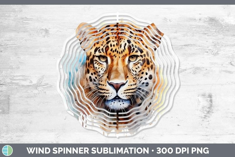 Watercolor Leopard Wind Spinner Sublimation Spinner Designs