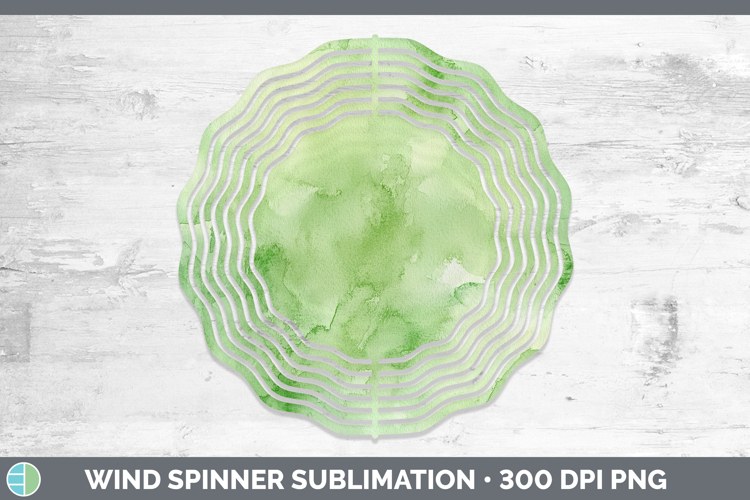Watercolor Light Green Wind Spinner Sublimation Spinner Desi