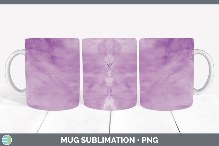 Watercolor Light Purple Mug Wrap Sublimation Coffee Cup Desi