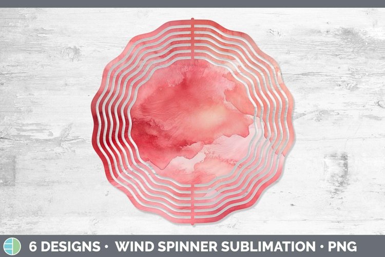 Watercolor Light Red Wind Spinner Sublimation Spinner Design