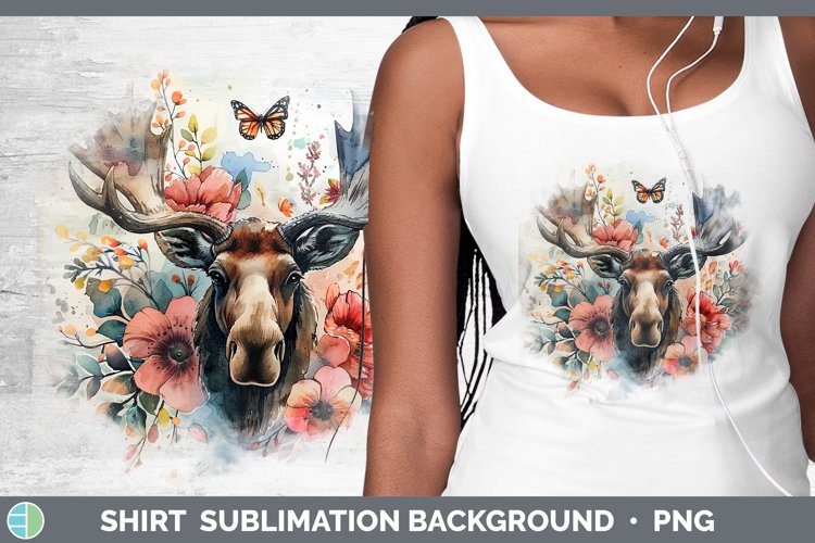 Watercolor Moose Shirt Sublimation Sublimation Background De