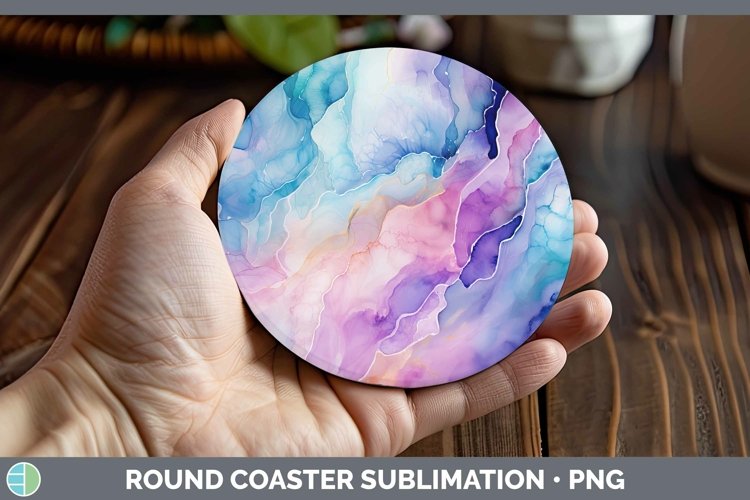 Watercolor Opal Round Coaster Sublimation Coaster Designs