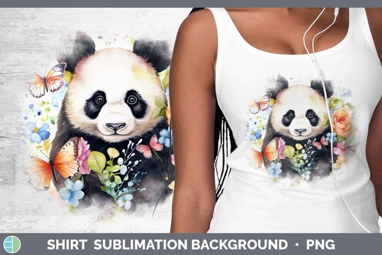 Watercolor Panda Shirt | Sublimation Sublimation Background