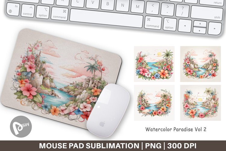 Mouse Pad Watercolor Paradise (3744568)