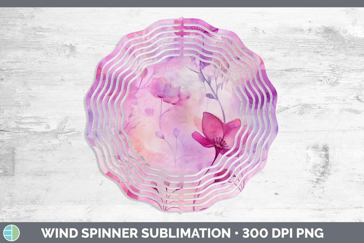 Watercolor Pink Wind Spinner Sublimation Spinner Designs
