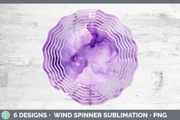 Watercolor Purple Wind Spinner Sublimation Spinner Designs