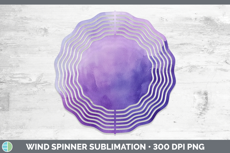 Watercolor Purple Wind Spinner Sublimation Spinner Designs