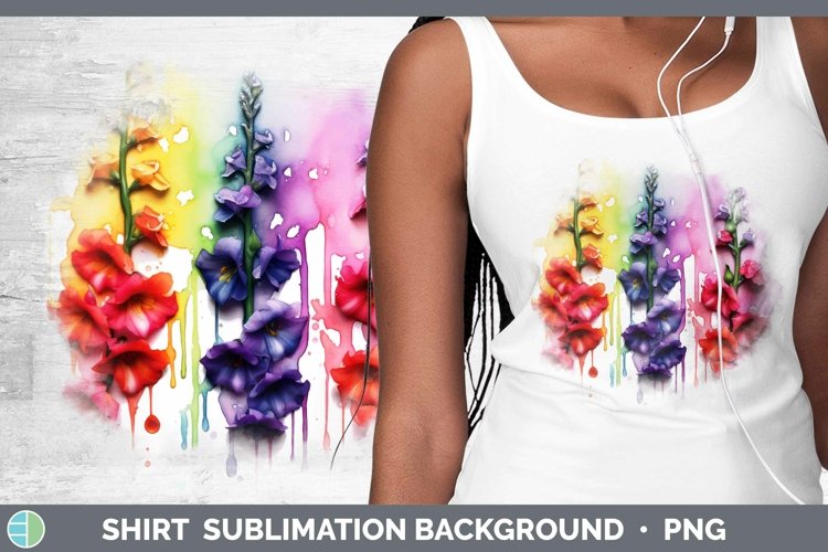 Watercolor Rainbow Snapdragon Shirt | Sublimation Sublimatio
