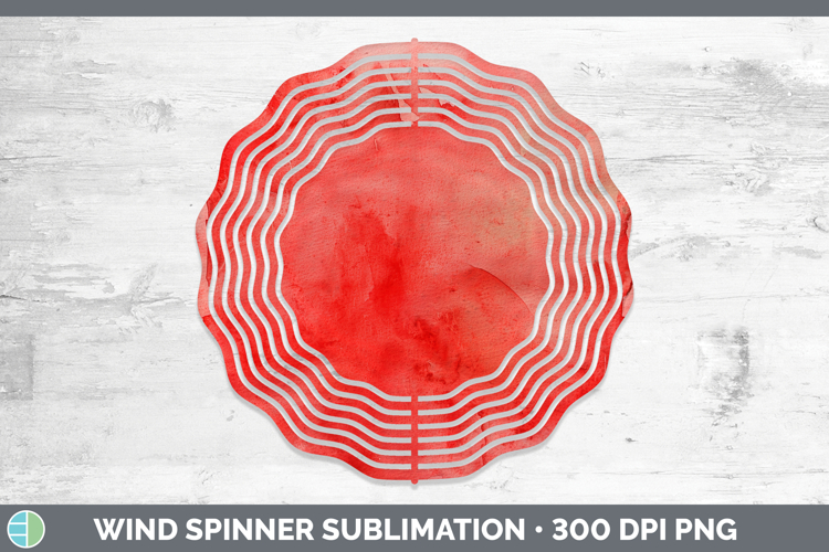 Watercolor Red Wind Spinner Sublimation Spinner Designs