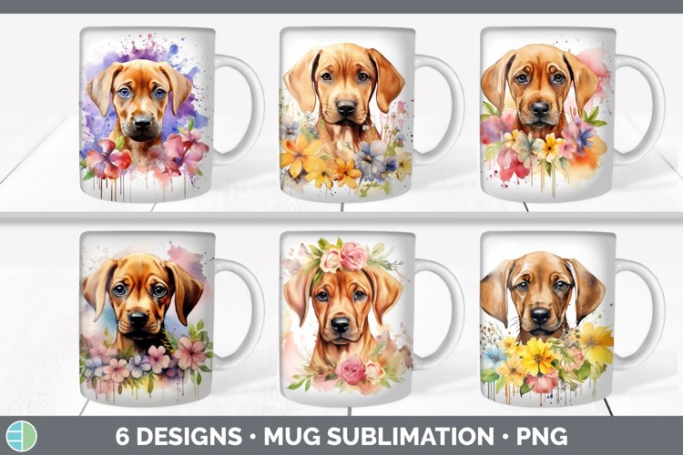 Watercolor Rhodesian Ridgeback Dog Mug Wrap | Sublimation Co
