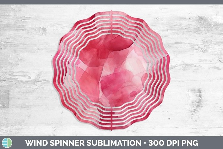 Watercolor Ruby Wind Spinner Sublimation Spinner Designs