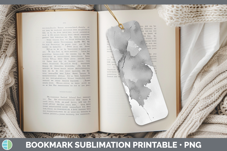 Watercolor Silver Bookmark Sublimation Printable Designs