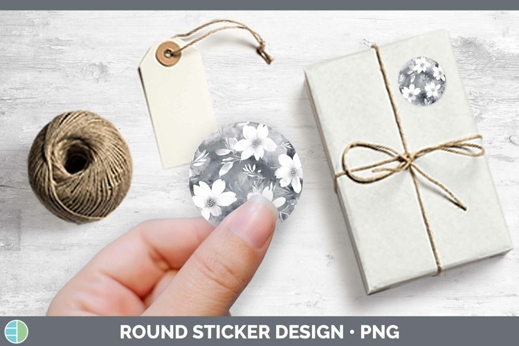 Watercolor Slate Stickers | Round Labels Designs
