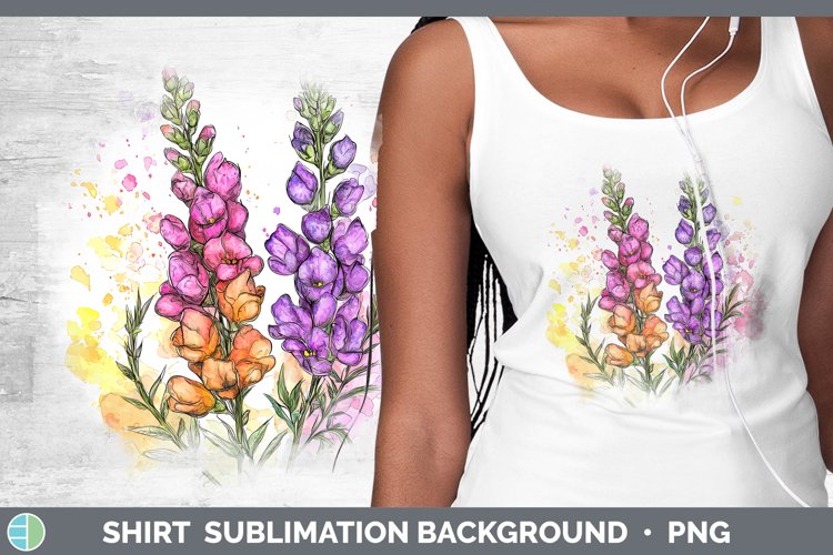Watercolor Snapdragon Shirt Sublimation Sublimation Backgrou