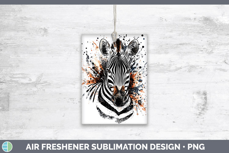Watercolor Splash Zebra Air Freshener Sublimation Car Freshe