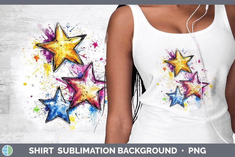 Watercolor Stars Shirt Sublimation Sublimation Background De