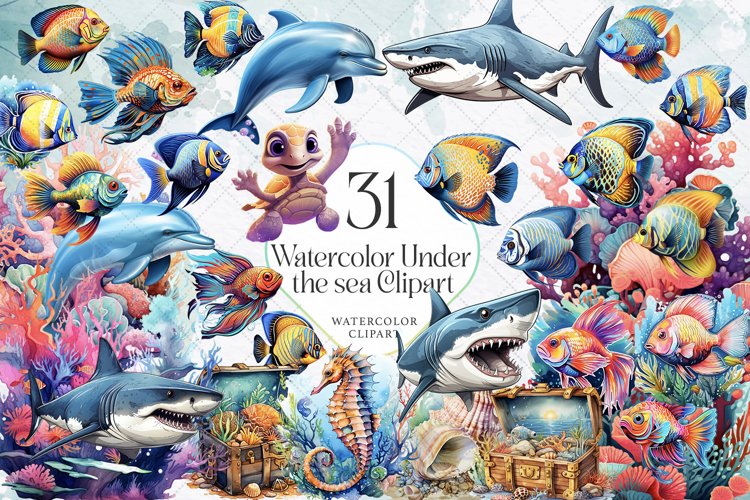 Watercolor Under The Sea Sublimation