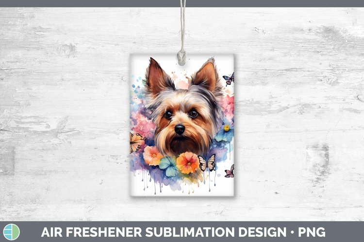 Watercolor Yorkshire Terrier Air Freshener Sublimation Car F