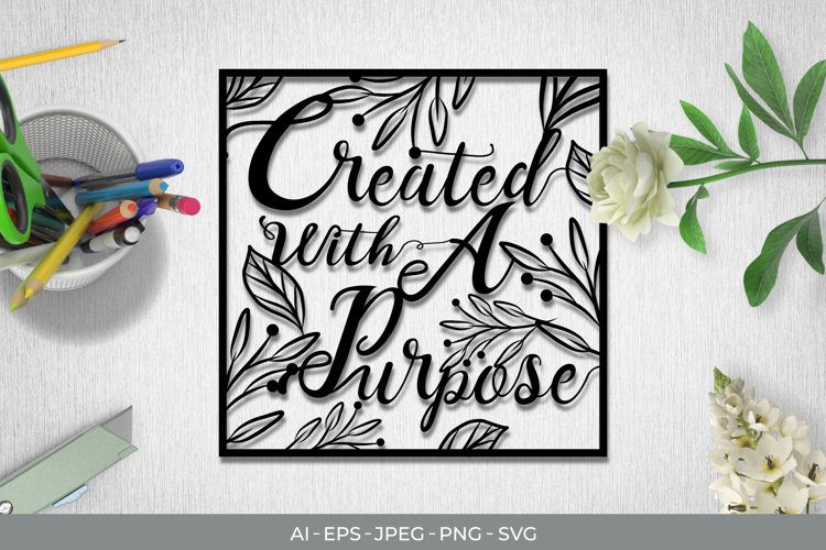 Created with a Purpose Papercut SVG
