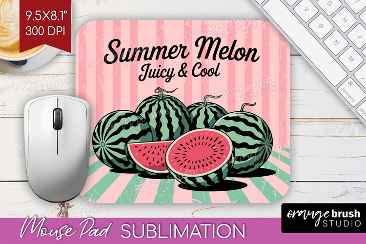 Watermelon Vintage Fruit Mouse Pad Sublimation (5624752)