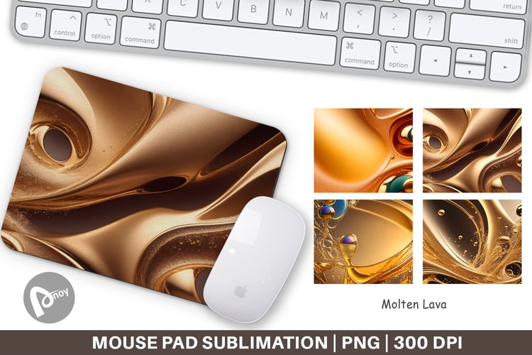 Mouse Pad Wave Liquid Gold (3595396)