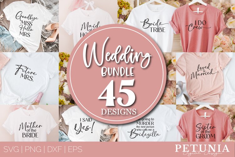 Wedding SVG Bundle | Bride and Groom SVG
