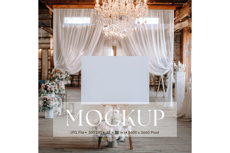 Welcome Sign Mockup Photo Frame Wedding Sign (6178549)