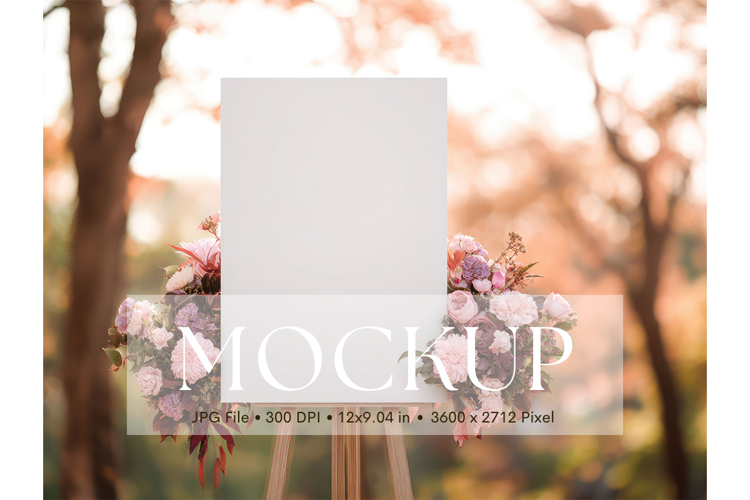Welcome Sign Mockup Photo Frame Wedding Sign (6199693)