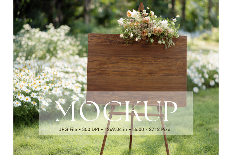 Welcome Sign Mockup Photo Frame Wedding Sign (6199104)