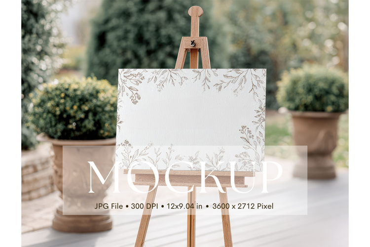 Welcome Sign Mockup Photo Frame Wedding Sign (6199299)