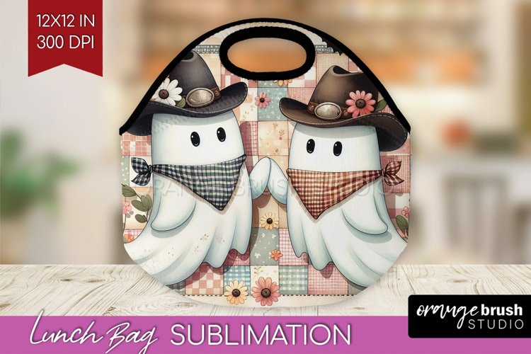 Ghost Lunch Bag - Western Halloween Lunch Bug PNG (4863551)