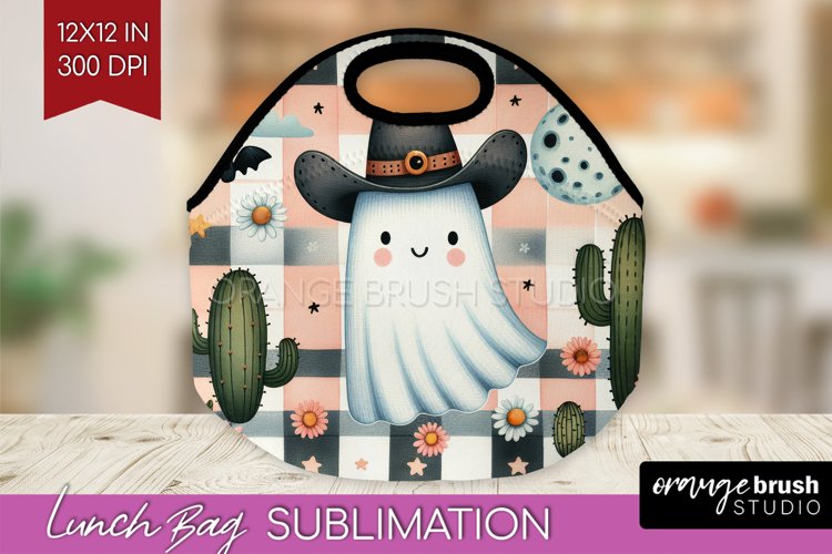 Ghost Lunch Bag - Western Halloween Lunch Bug PNG (4863555)