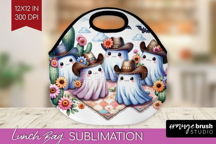 Ghost Lunch Bag - Western Halloween Lunch Bug PNG (4863561)