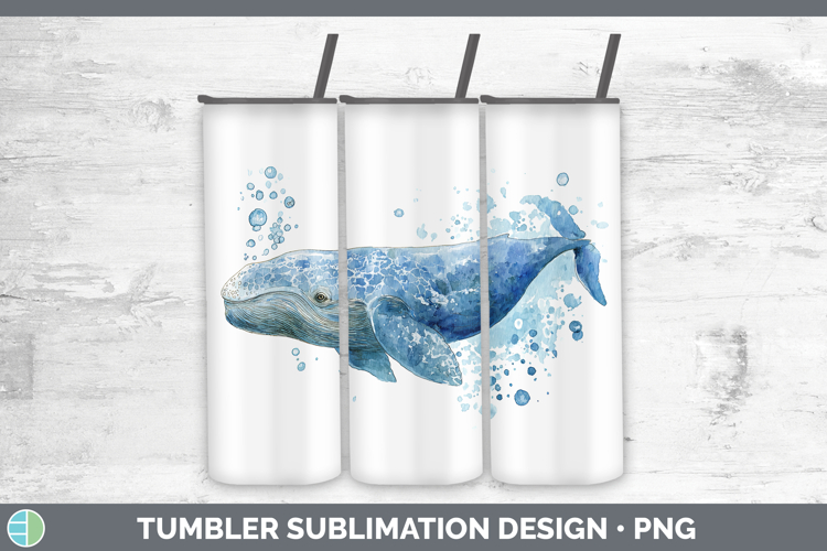 Dwarf Sperm Whale Whales Sketch Tumbler Sublimation Design