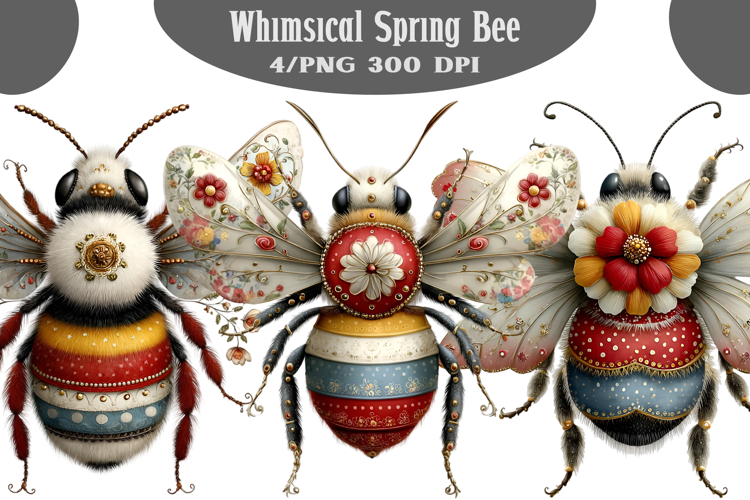 Whimsical Spring Bee Clipart (6527862)